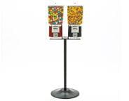 Two Candy Machines on a Vending Stand - Double Head Gumball Machine ...