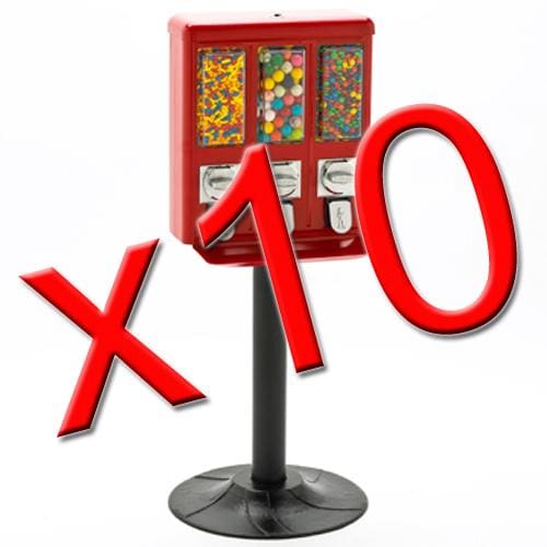 10 All Metal Triple Vending Machines - Gumball Machine Warehouse