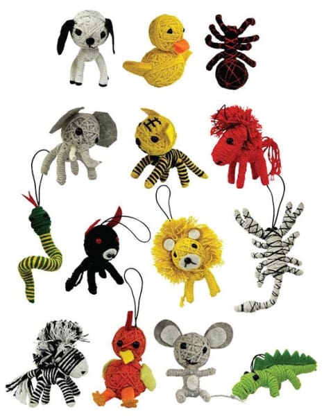 2 Animal String Dolls With Minimalz In 2 Inch Capsules - Gumball ...