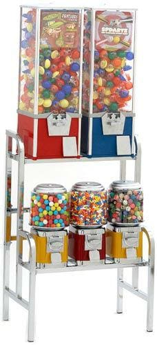 24 Chrome Bulk Vending Rack - Gumball Machine Warehouse