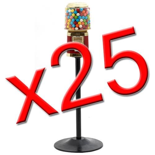 25 All Metal Gumball Machines W/ Stands - Gumball Machine Warehouse