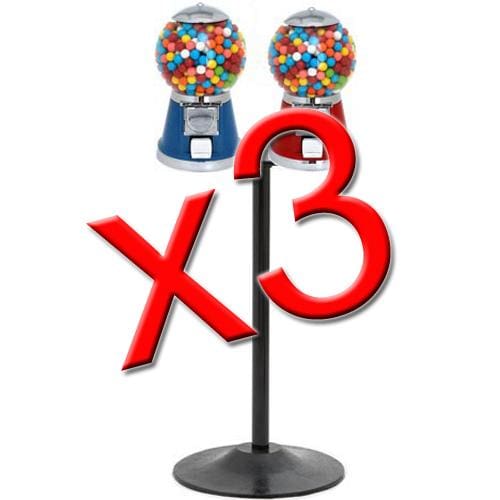 3 Double Original Bubble Gum Machines - Gumball Machine Warehouse