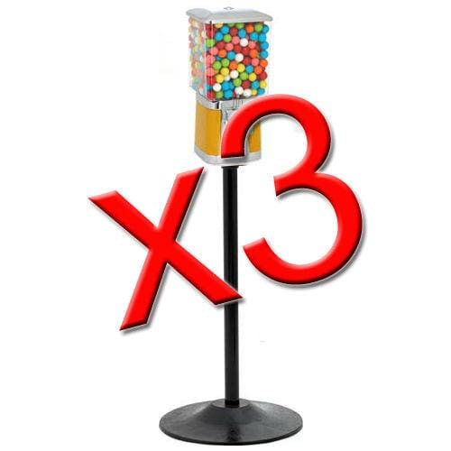 3 Supreme Gumball / Candy Machines W/ Stands - Gumball Machine Warehouse