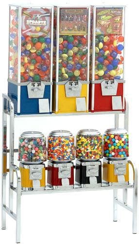 33 Chrome Bulk Vending Rack - Gumball Machine Warehouse