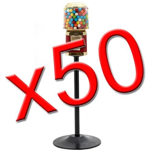 50 All Metal Gumball Machines W/ Stands - Gumball Machine Warehouse