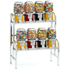 8-Unit Gumball & Bulk Candy Vending Rack - Gumball Machine Warehouse