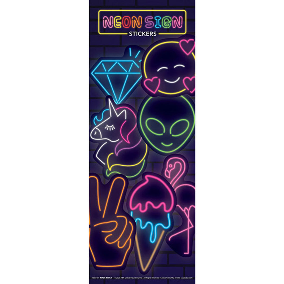 Neon Sign Vending Stickers – Gumball Machine Warehouse