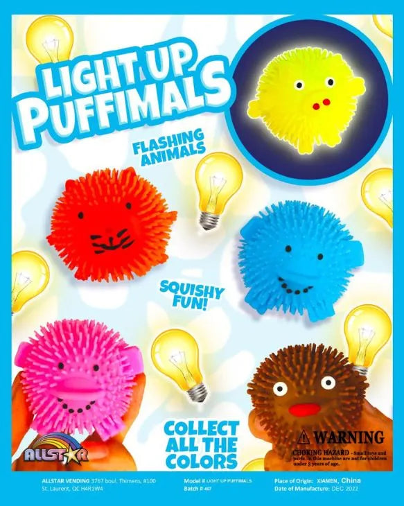 Flashing Puffer Balls #2 In 2 Inch Toy Capsules - Gumball Machine Warehouse