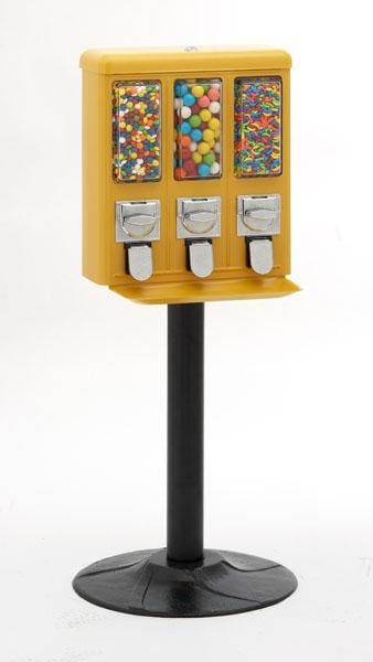 All Metal Triple Vending Machine - Gumball Machine Warehouse