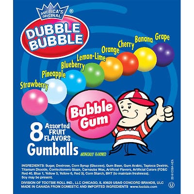 Assorted Dubble Bubble Gumballs 850 Count Gumball Machine Warehouse