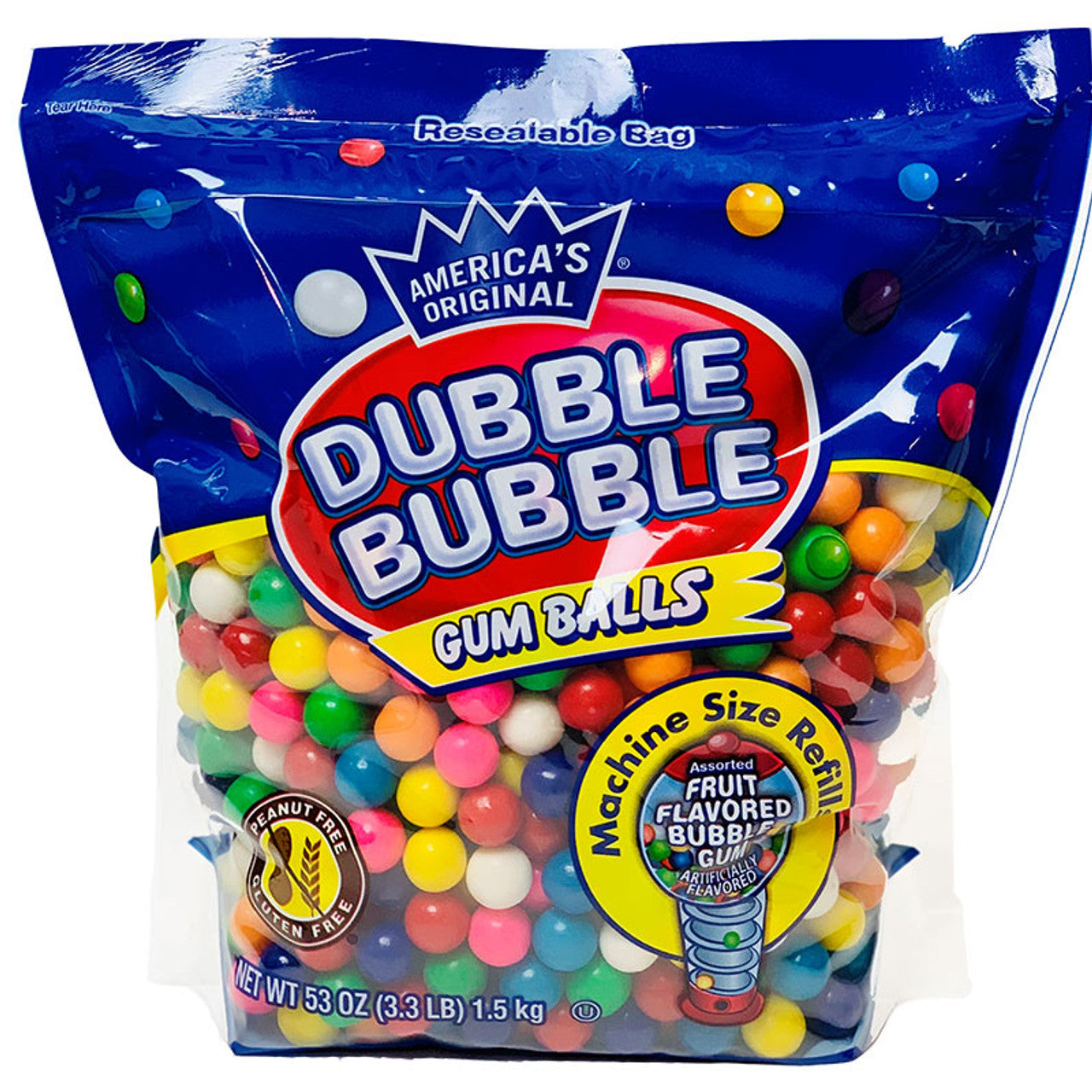 Dubble Bubble Gumballs 53 oz. Resealable Bag – Gumball Machine Warehouse