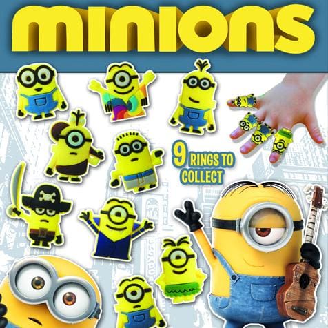 Minion Rings Vending Toys In 2 Inch Toy Capsules - Gumball Machine ...